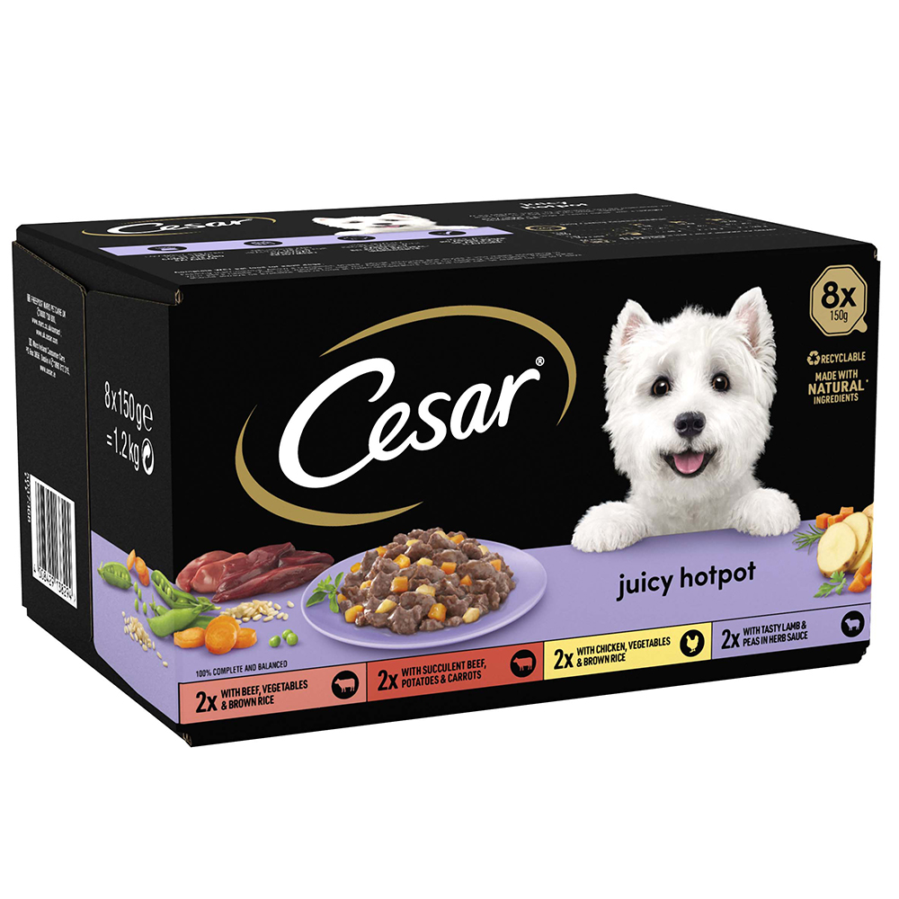 Cesar Juicy Hotpot Mixed Selection lajitelma 24 X 150 G Lemmikkini