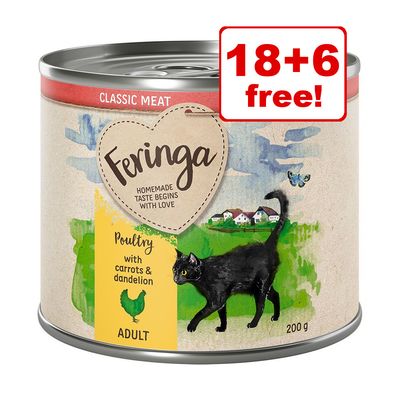 24 x 200g Feringa Wet Cat Food - 18 + 6 Free! | zooplus.co.uk