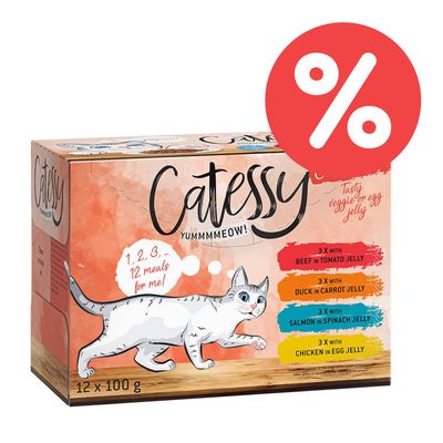 Catessy Häppchen in Sauce oder Gelee Probiermix 12 x 100 g | bitiba