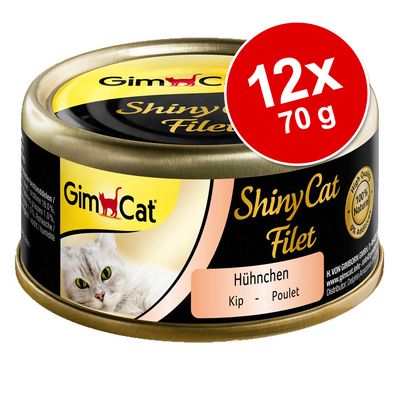Handla GimCat ShinyCat Filet 12 x 70 g | zooplus.se