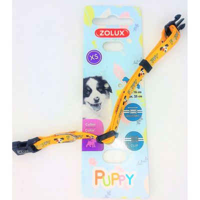 zolux - Collier PUPPY MASCOTTE 8 mm 16 à 25 cm couleur jaune pour chiots
