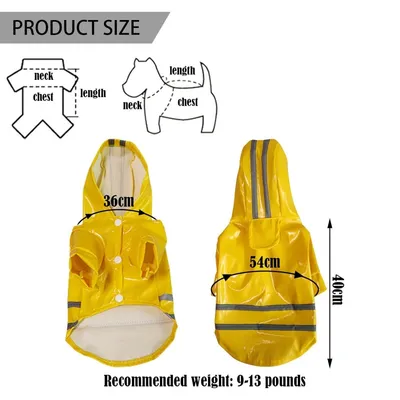ZooVenture Manteau de pluie pour chien Jaune-XL pas cher